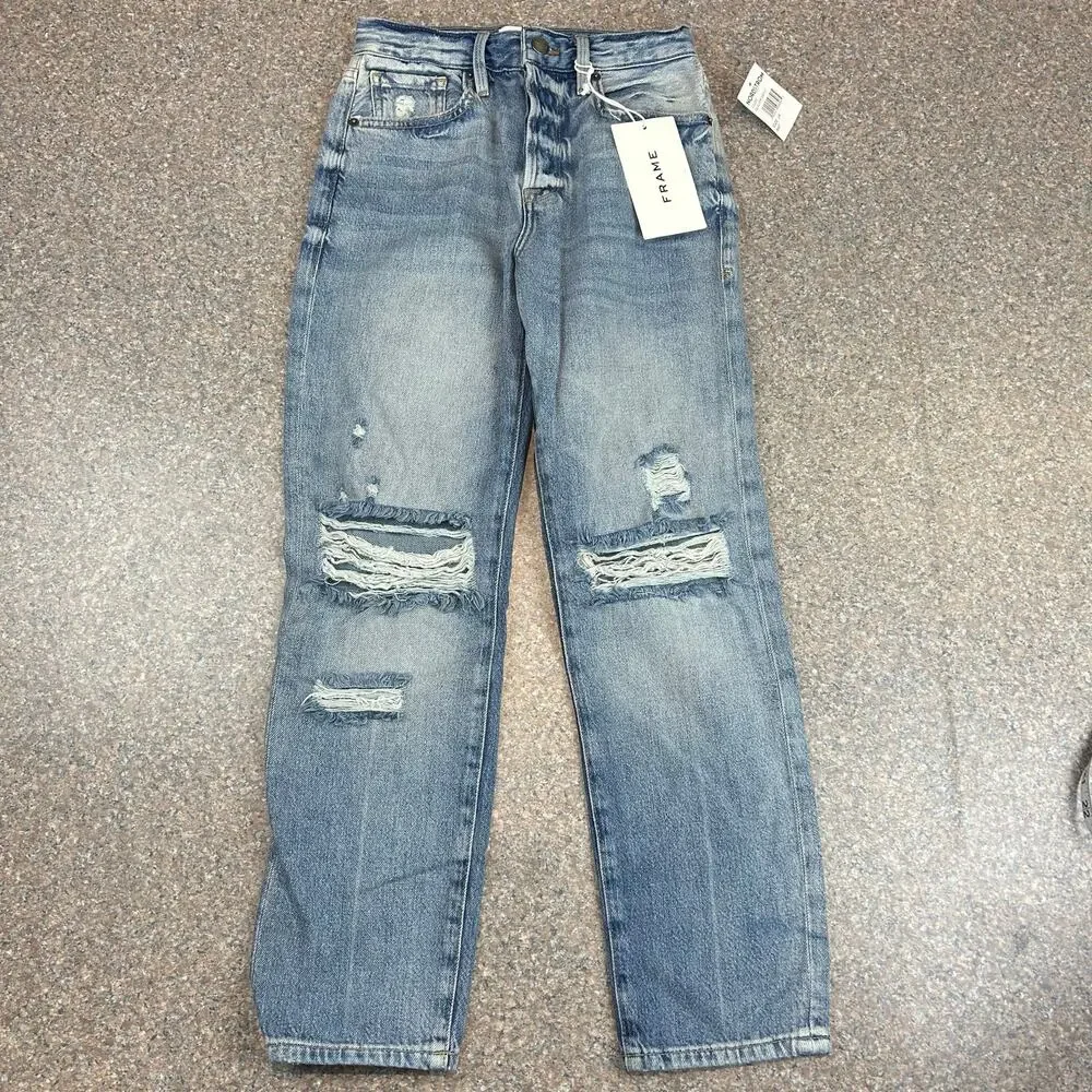 Frame Denim | Jeans | Frame Le Original Straight Leg Distressed Jeans ...